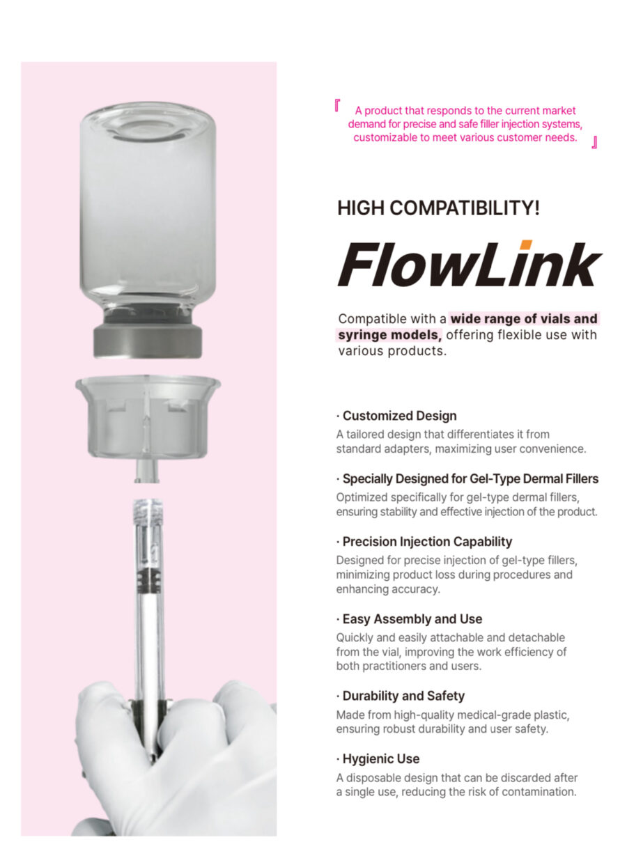 FlowLink body filler adapter connector to syringes 1 pcs - Labode Beauty